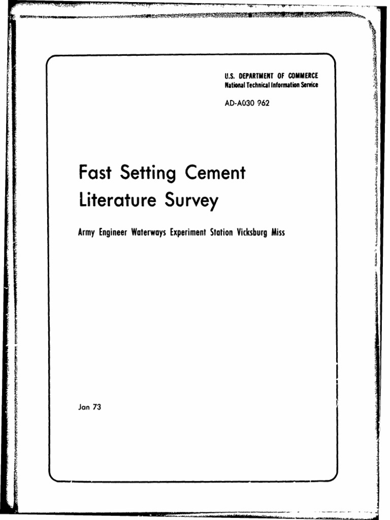 Quick Set Cement | PDF | Concrete | Cement