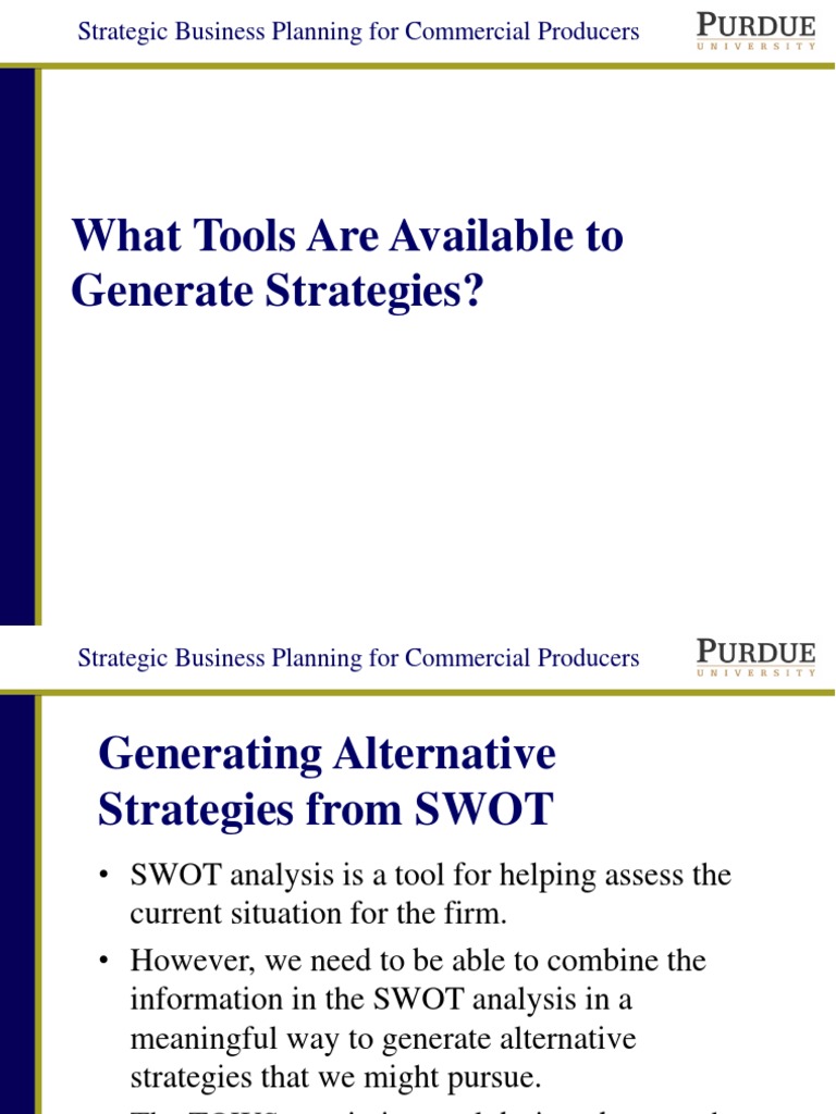 Generic Strategies | PDF | Strategic Management | Swot Analysis