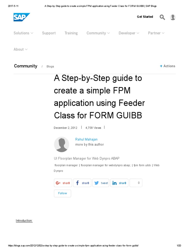 A Step-By-Step Guide To Create A Simple FPM Application Using Feeder Class For FORM GUIBB - SAP ...