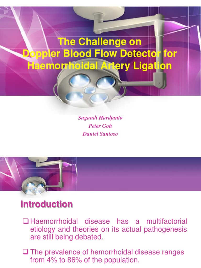 The Challenge On Doppler Blood Flow Detector For Haemorrhoidal Artery ...