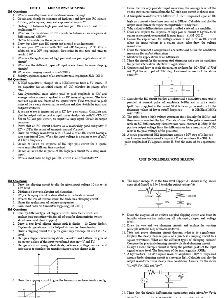 Pulse Digital Circuits | PDF | Low Pass Filter | Bipolar Junction ...