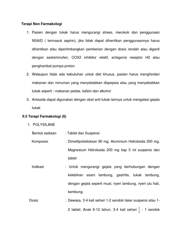 Terapi Non Farmakologi untuk Gastritis | PDF
