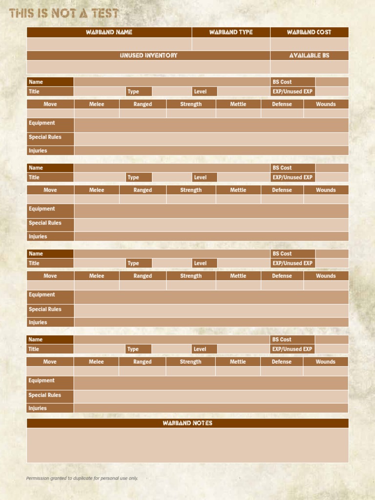 TNT Blank Roster | PDF | Leisure