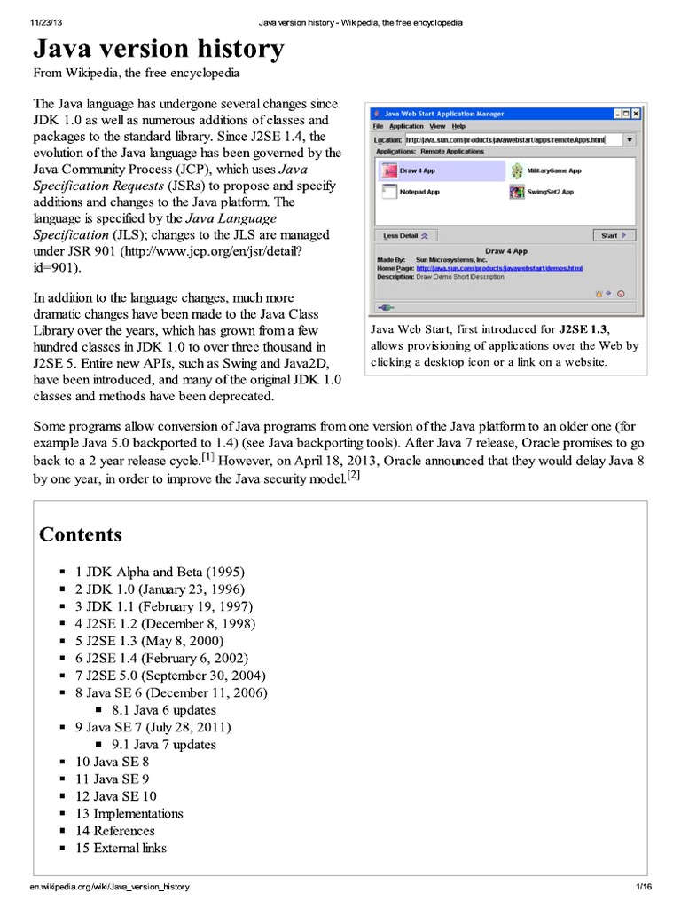 Java Version History PDF | PDF