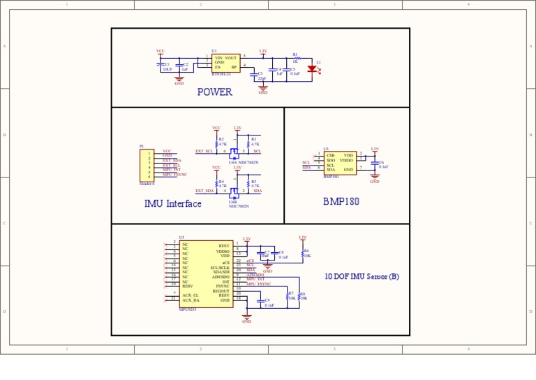 10 DOF IMU Sensor B Schematic | PDF