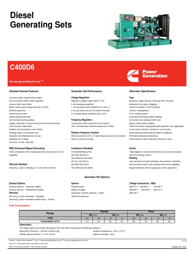 C400D6 en | PDF | Manufactured Goods | Electrical Engineering