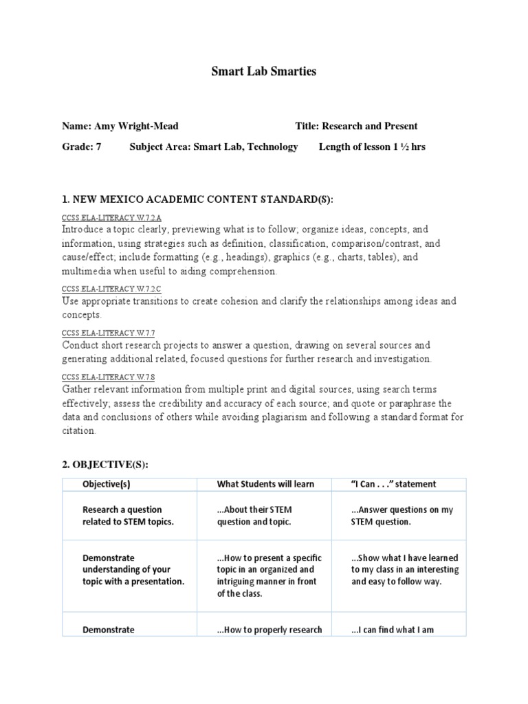 Smart Lab Smarties Final | PDF | Rubric (Academic) | Educational Assessment