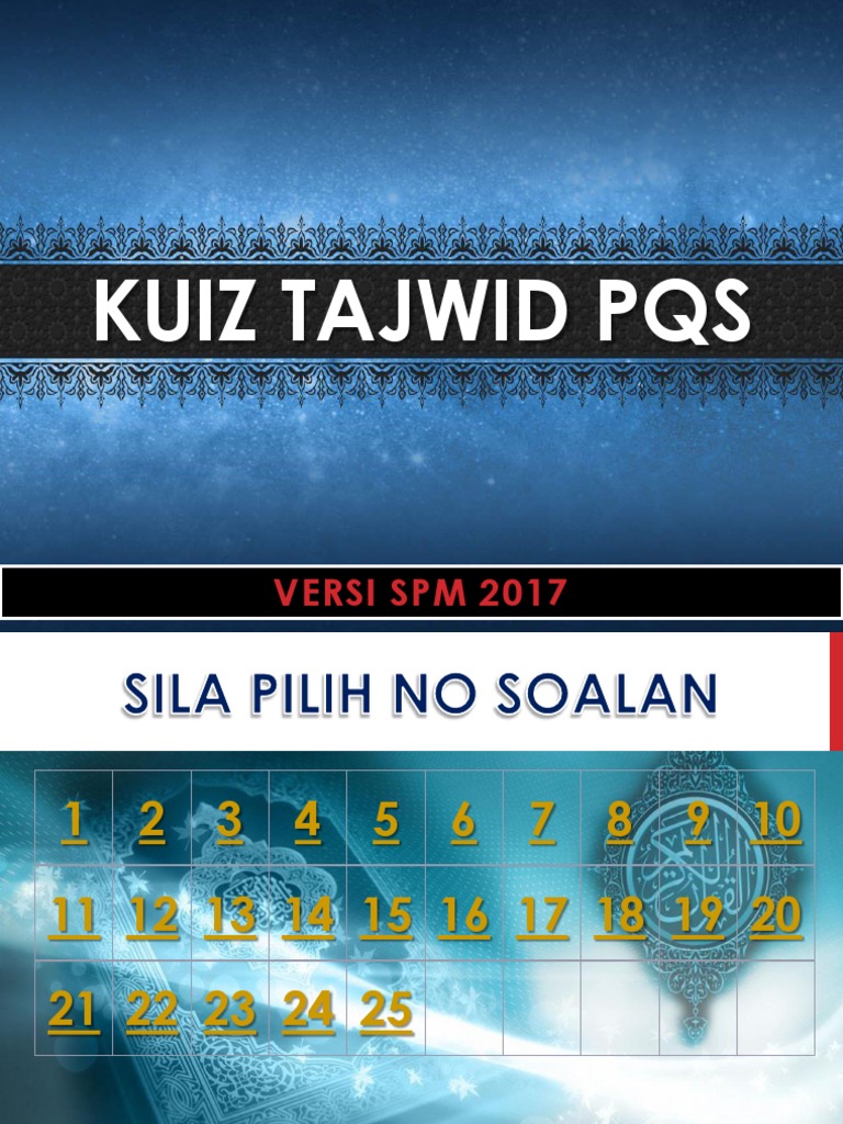 Kuiz Pqs Tajwid v2017 | PDF