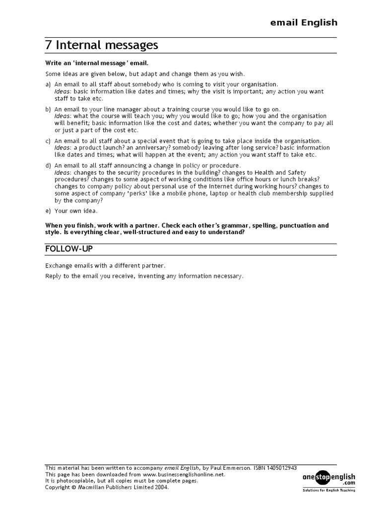 Internal Messages | PDF