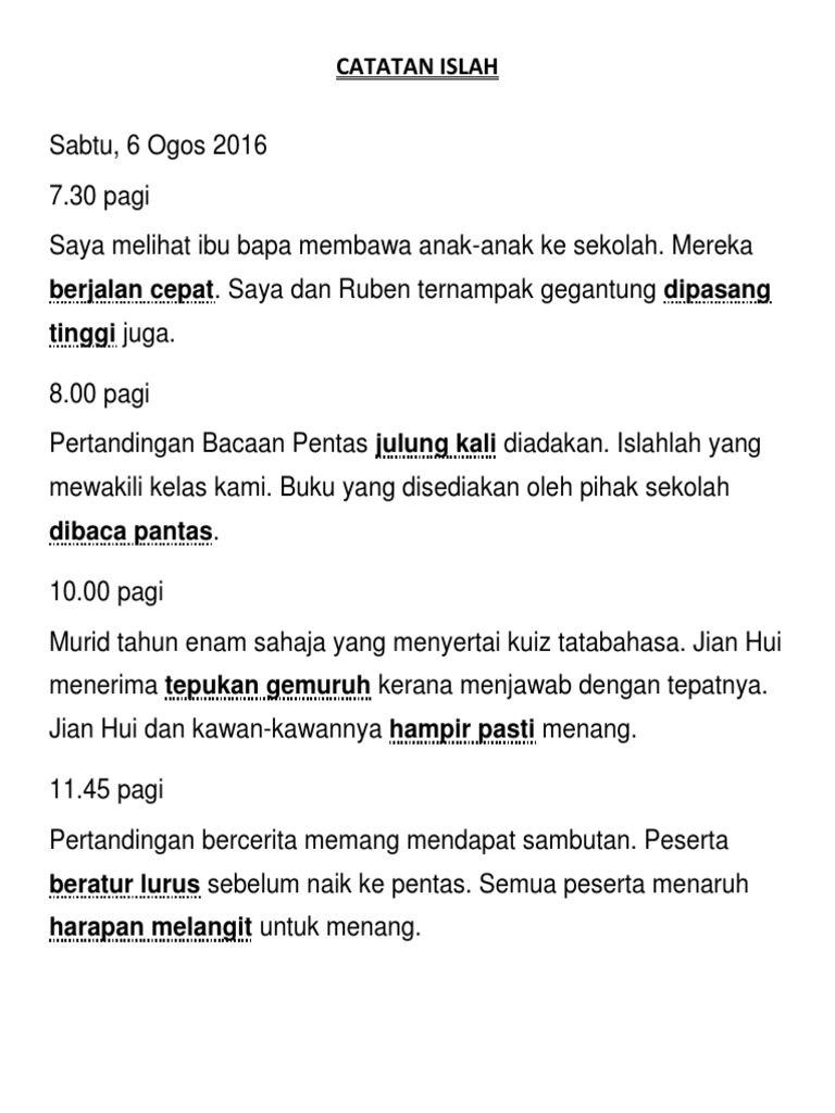 Gegantung Contoh Ayat - DakotarosMoses