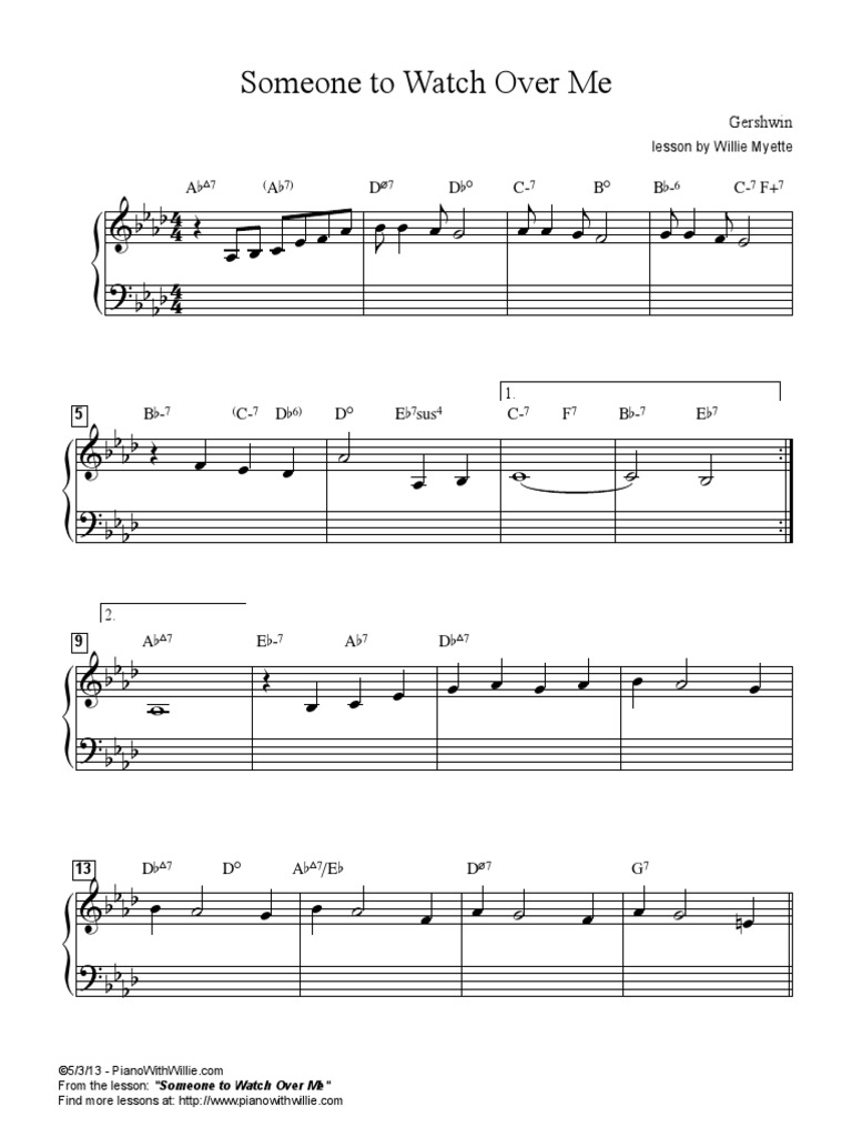Someone To Watch Over Me Lead Sheet PDF | PDF
