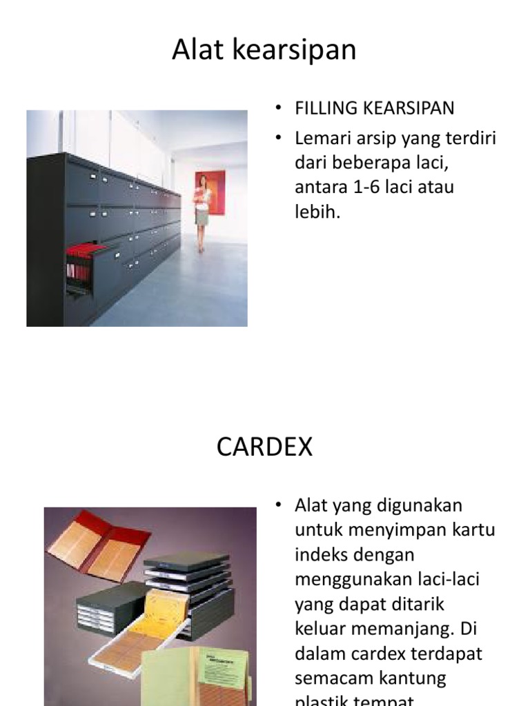 Alat Kearsipan: Cardex dan Fungsi Utamanya | PDF