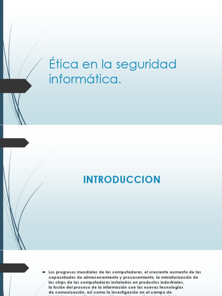 Ética en La Seguridad Informática | PDF | La seguridad informática ...
