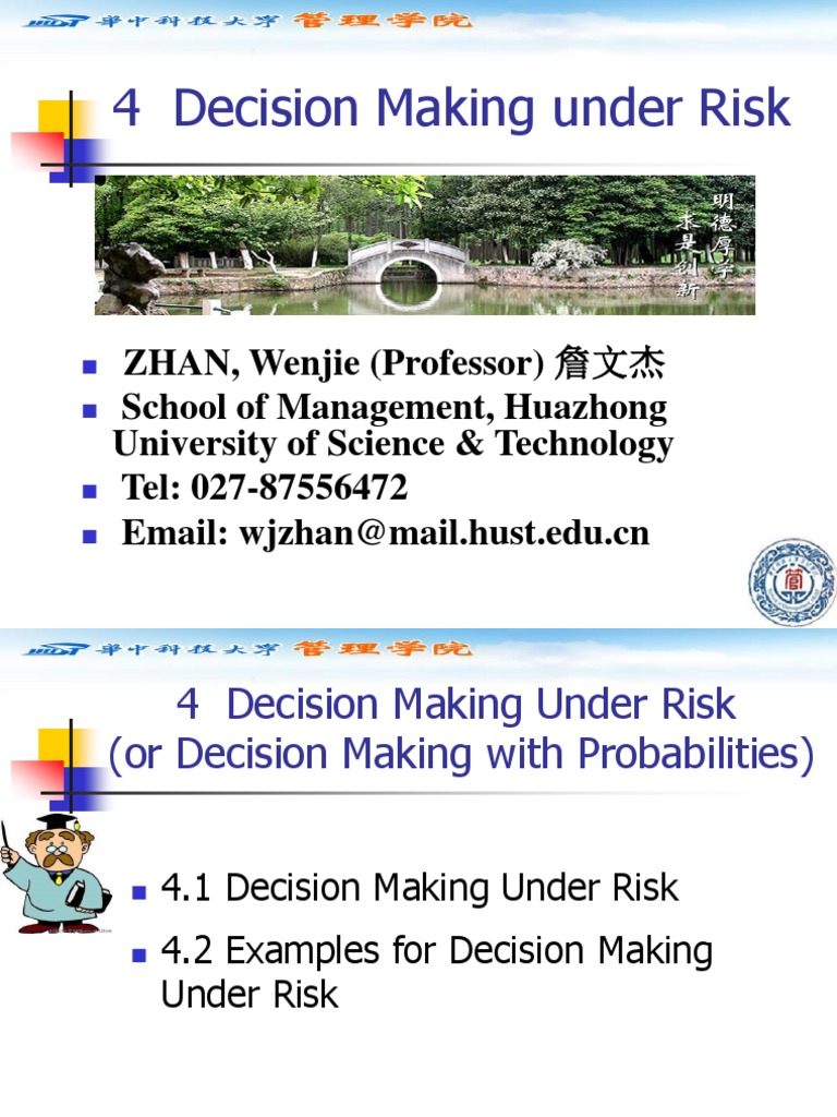 4 Decision Making Under Risk | PDF | Probability | Risk