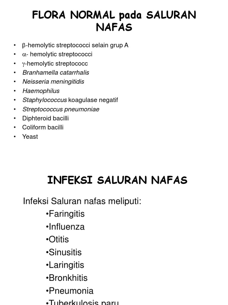 Flora Normal Pada Saluran Nafas | PDF