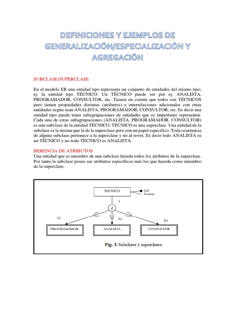 Definiciones y Ejemplos de Generalización | PDF | Informática | Software
