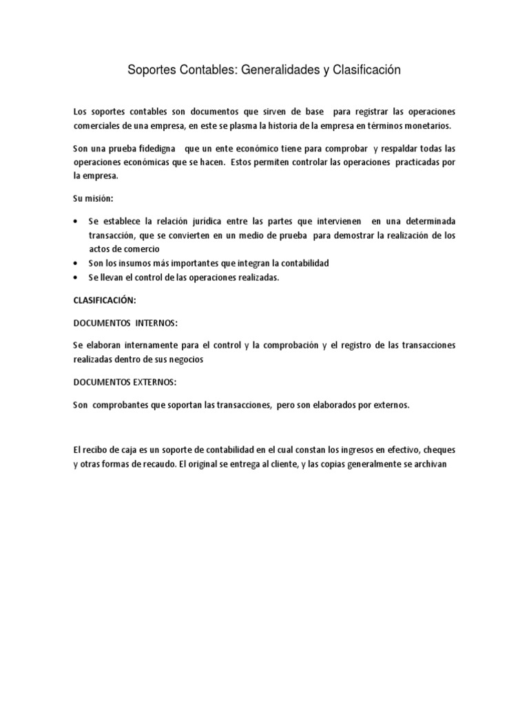 Soportes Contable | PDF | Contabilidad | Cheque