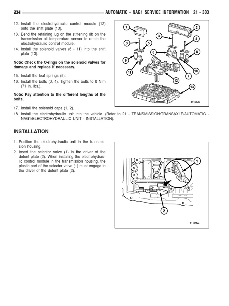 722.6 Valve Body/Oil Pan Torque Values | PDF | Electrical Connector | Valve