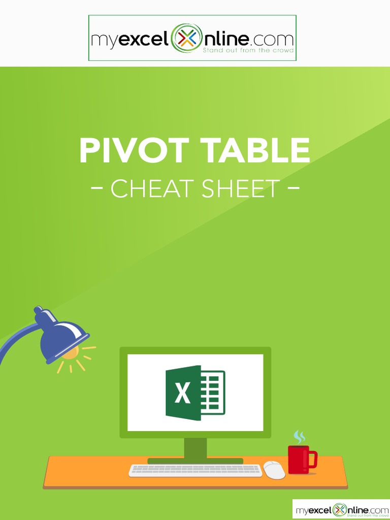 Pivot Table Cheat Sheet New | Application Software | Data