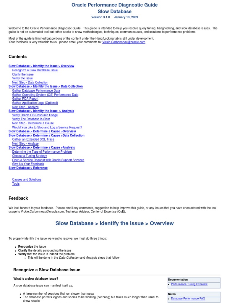OPDG For Resolving Slow Database Performance Issue | PDF | Oracle ...