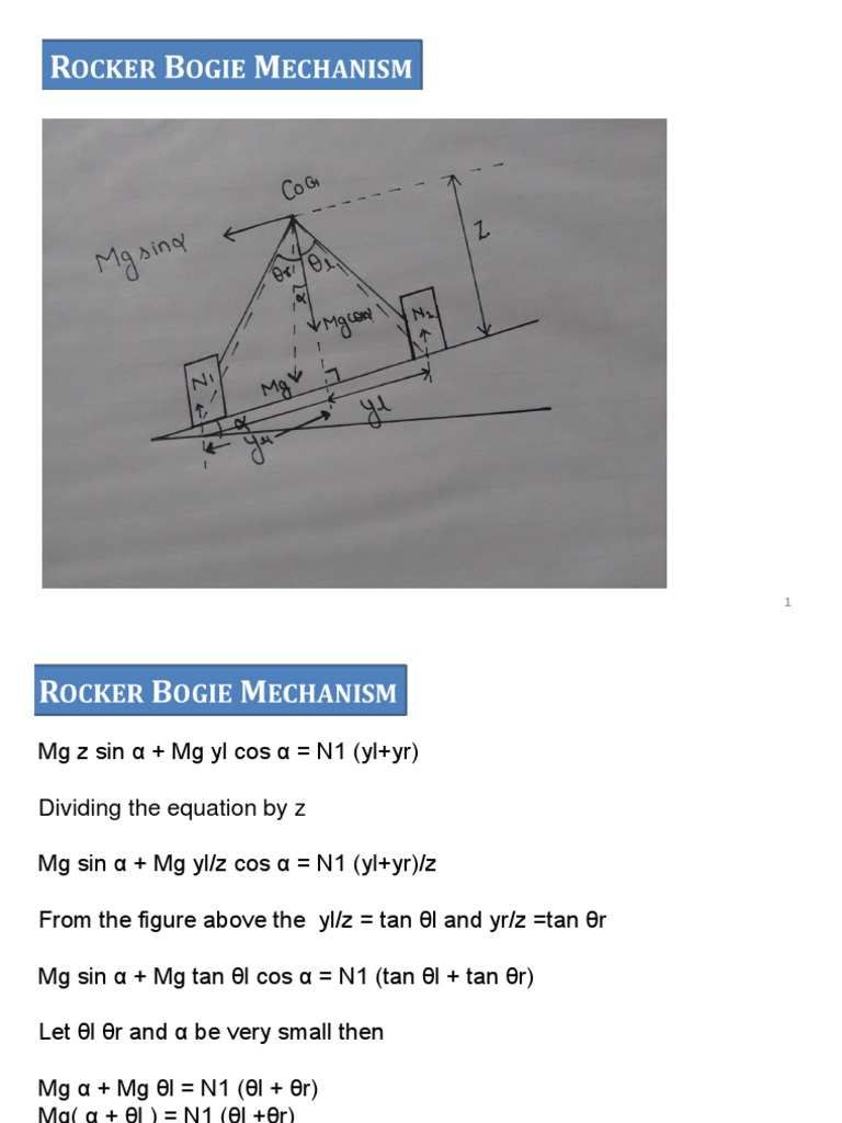 Rocker Bogie Calculations | PDF | Manufactured Goods | Mechanical ...