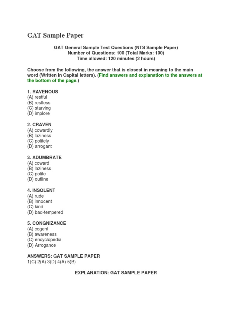 GAT Sample Paper | PDF | Tsunami | Earthquakes