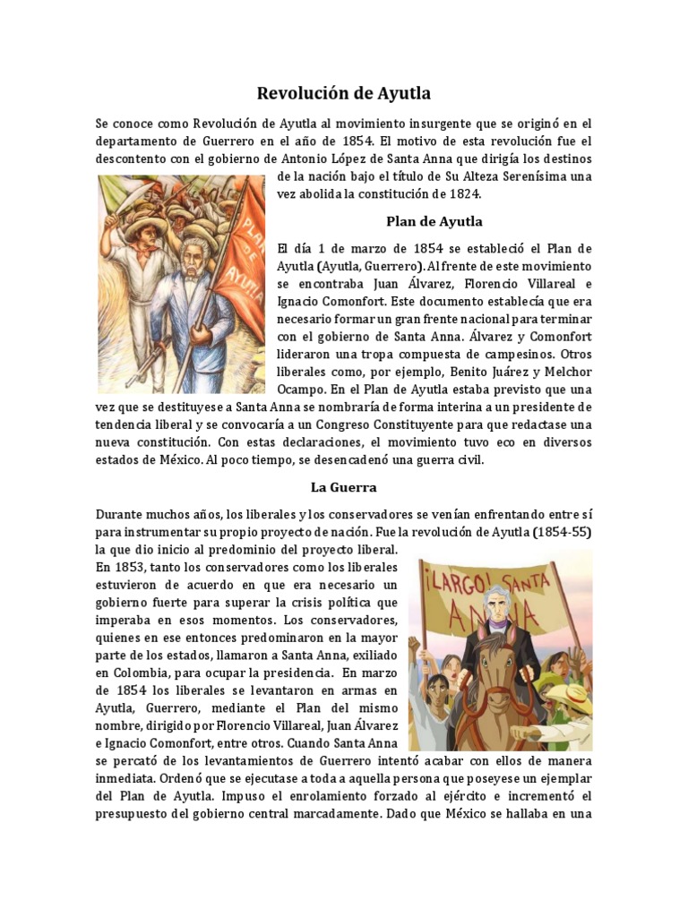 Revolución de Ayutla, Ascenso de Benito Juaréz, Leyes de Reforma | PDF | México | Gobierno