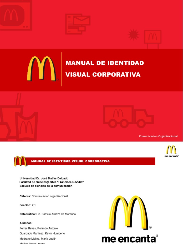 Manual+de+identidad+visual+corporativa.pdf | Mc Donald's | Gestión de ...