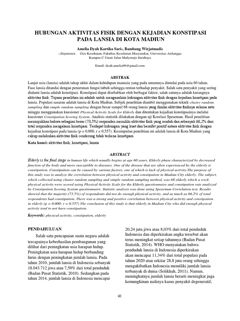 Konstipasi Prevalensi | PDF | Pengembangan Diri