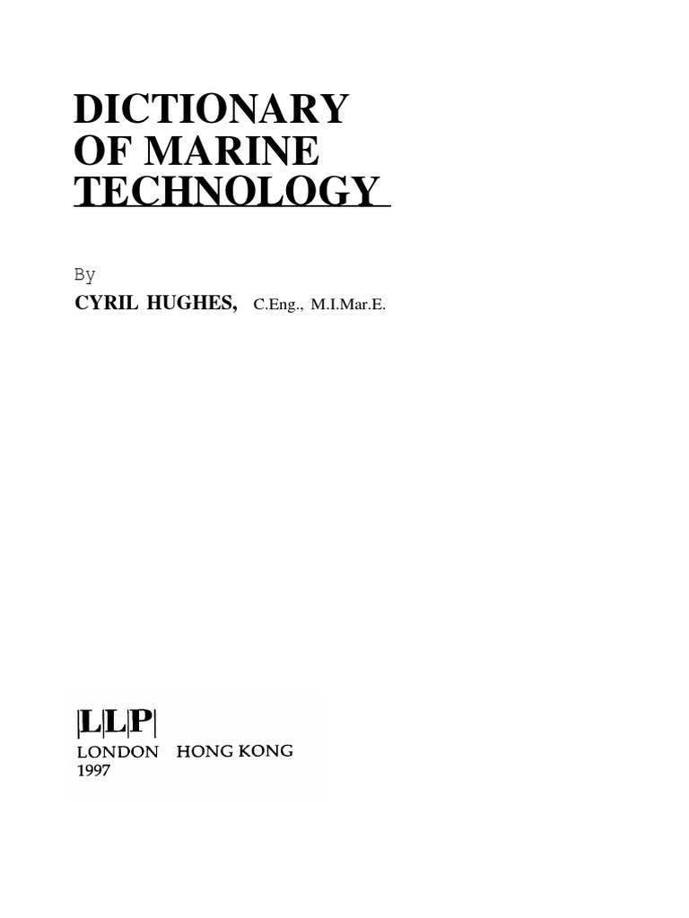 Dictionary of Marine Technology | PDF | Oil Tanker | Ships