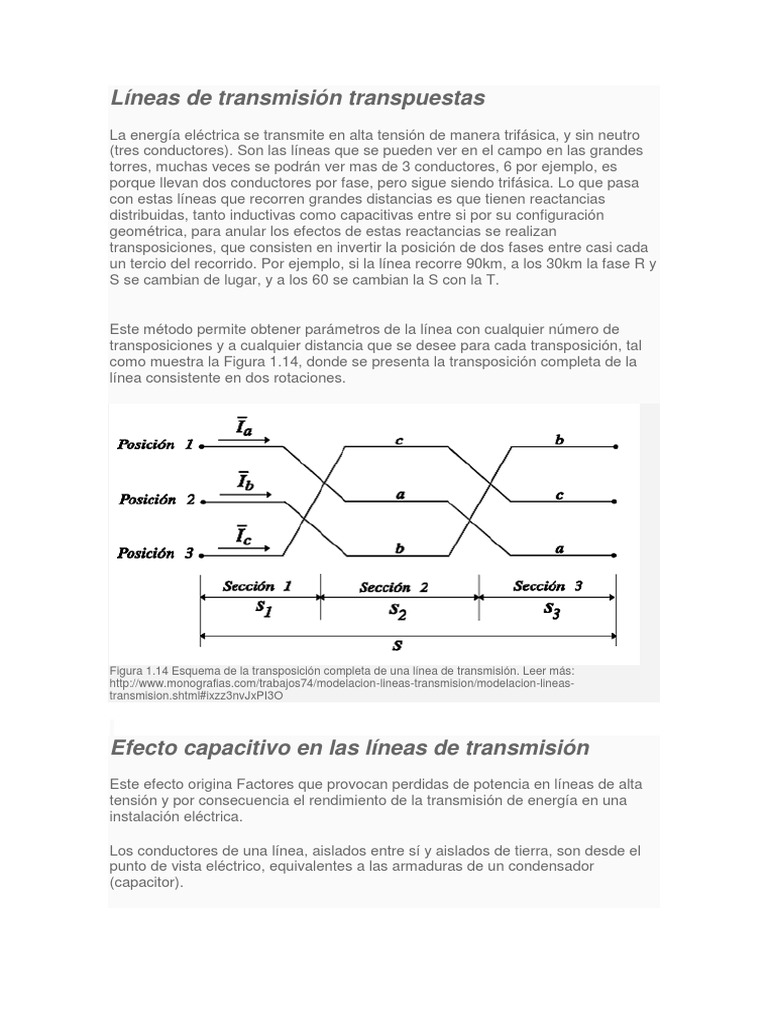 Líneas de Transmisión Transpuestas | PDF | Corriente eléctrica | Línea de transmisión