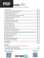 OSCE Checklist Chest Pain History Taking | PDF