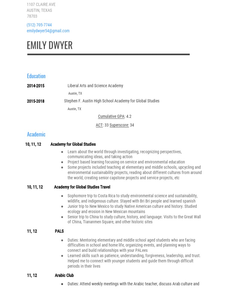 Emily Dwyer Resume | PDF