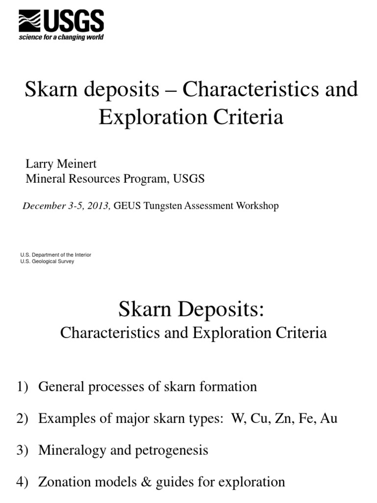 Meinert Skarn Deposits Characteristics and Exploration Criteria | PDF ...