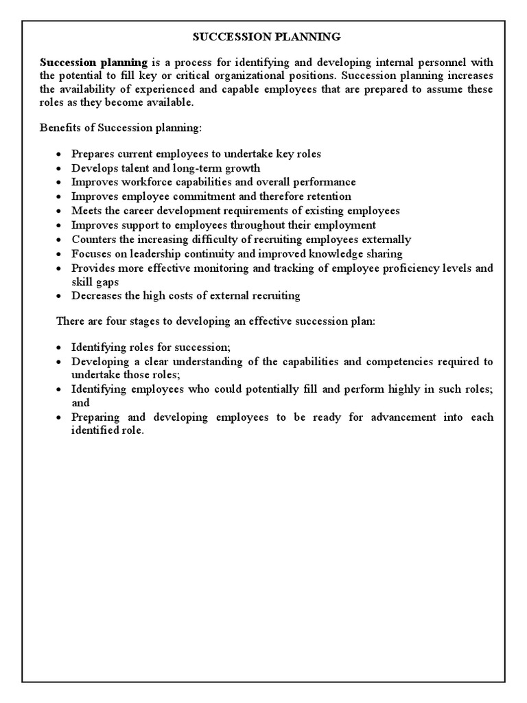 Effective Succession Planning Guide | PDF