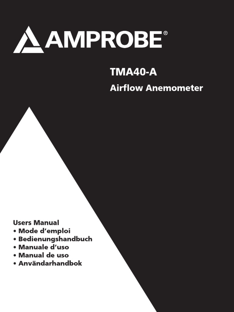 TMA40-A Airflow-Anemometer Manual | PDF | Science | Electronics