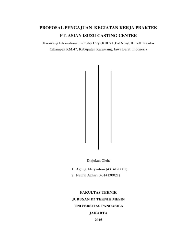 Proposal Kegiatan Kerja Praktek Pt. Aicc - 2 | PDF