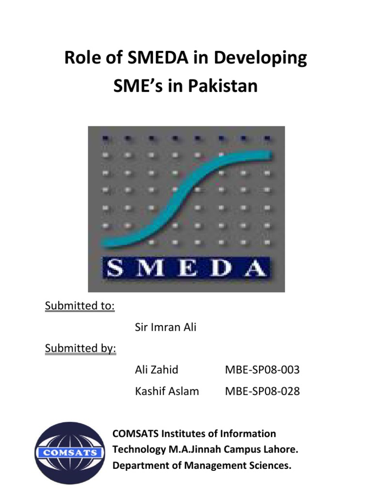 Role of SMEDA in Developing SME's in Pakistan | PDF | Small And Medium ...