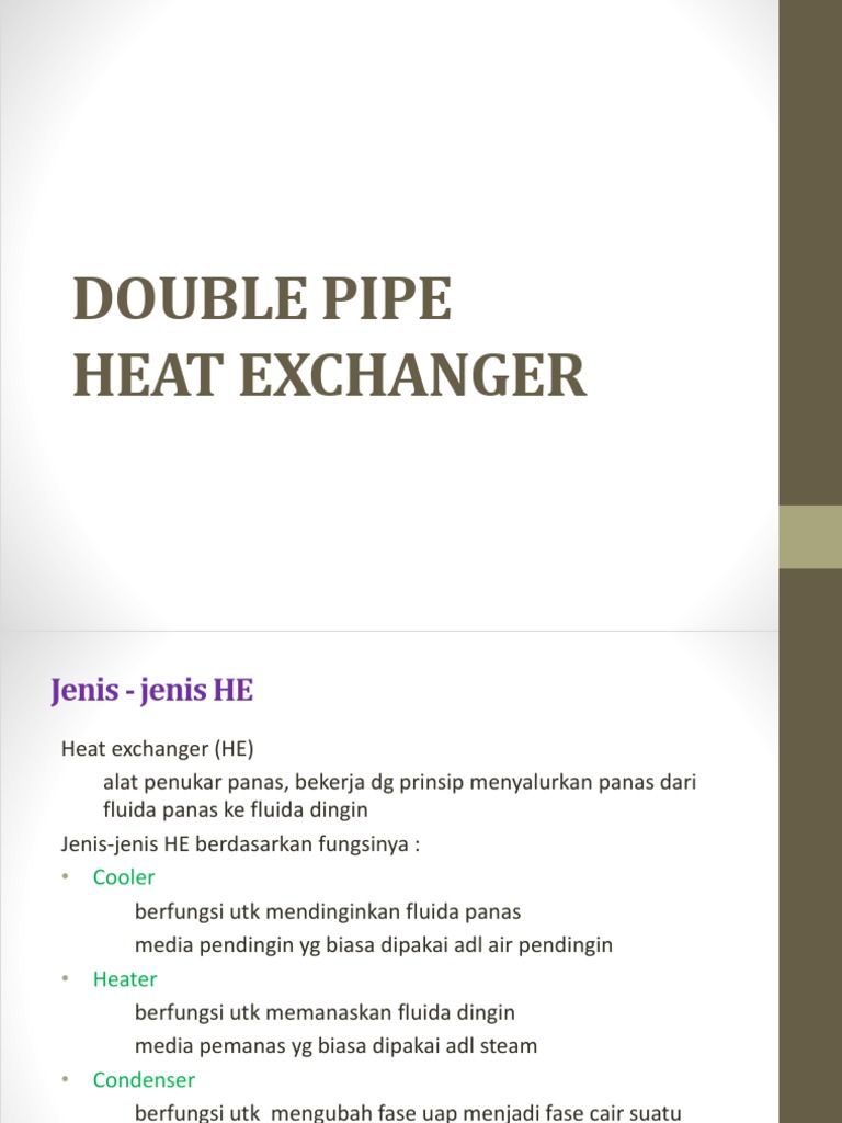 Double Pipe HE | PDF