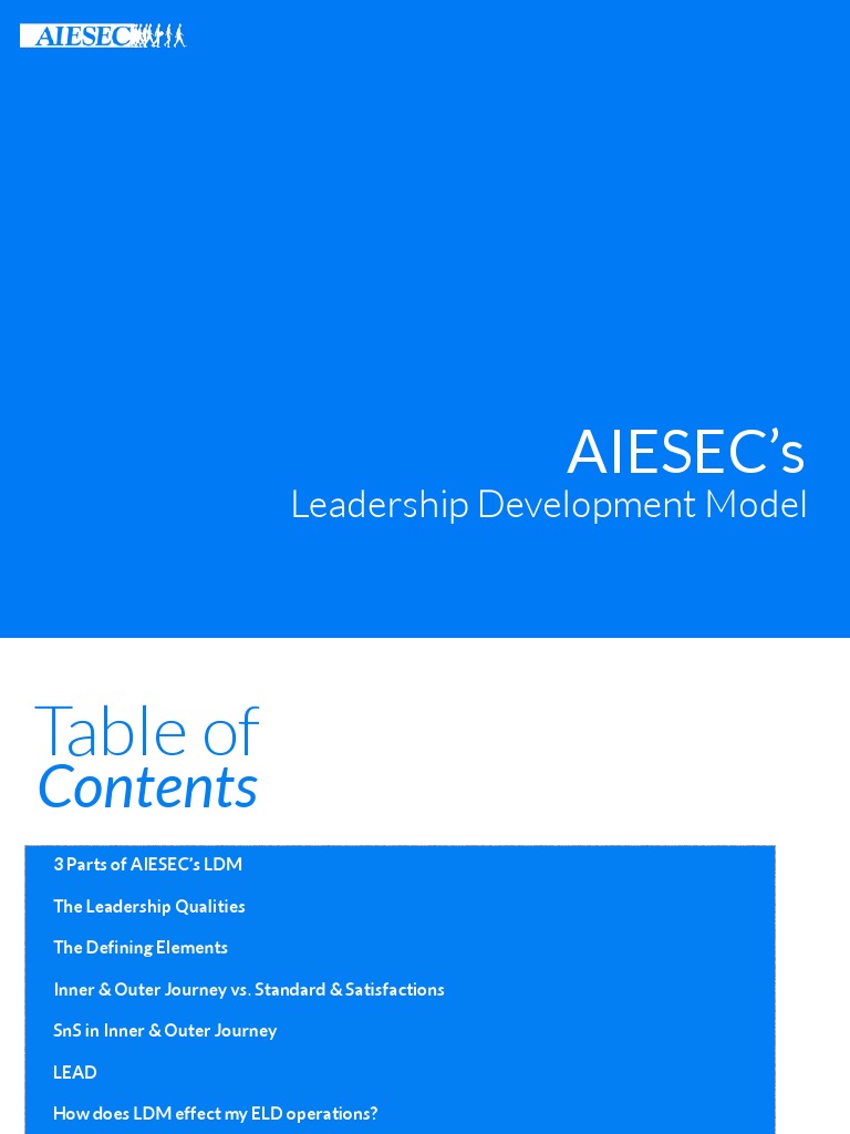 AIESEC Leadership Development Framework | PDF | Leadership | Social ...
