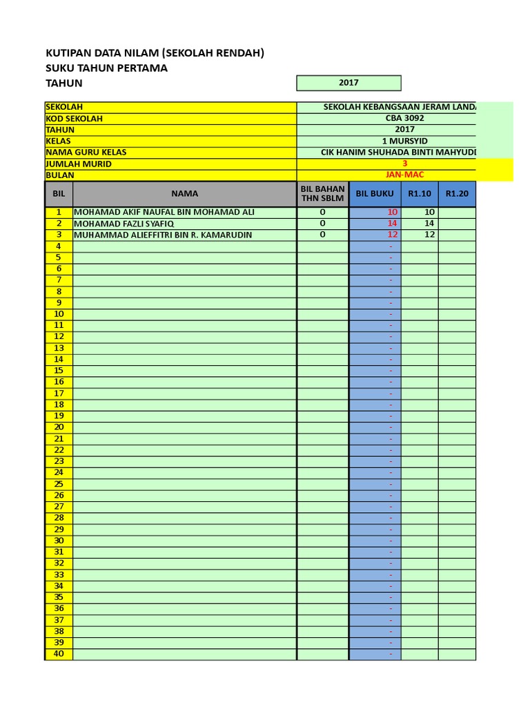 1 Template Nilam 1.0 SR - Kelas | PDF