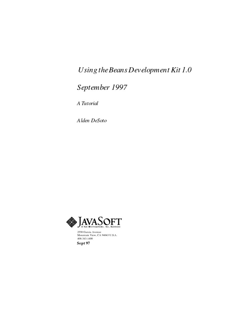 Java Beans Tutorial Pdf Class Computer Programming Component
