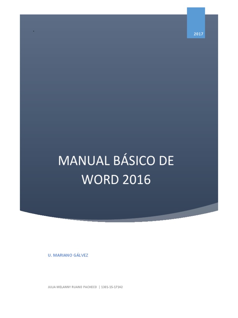 Manual de Word 2016 | PDF | Microsoft Word | Informática