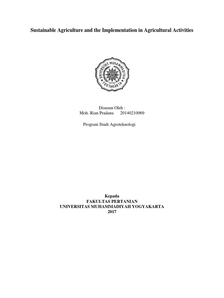 Paper Suistainable Agriculture | PDF | Sustainable Agriculture ...