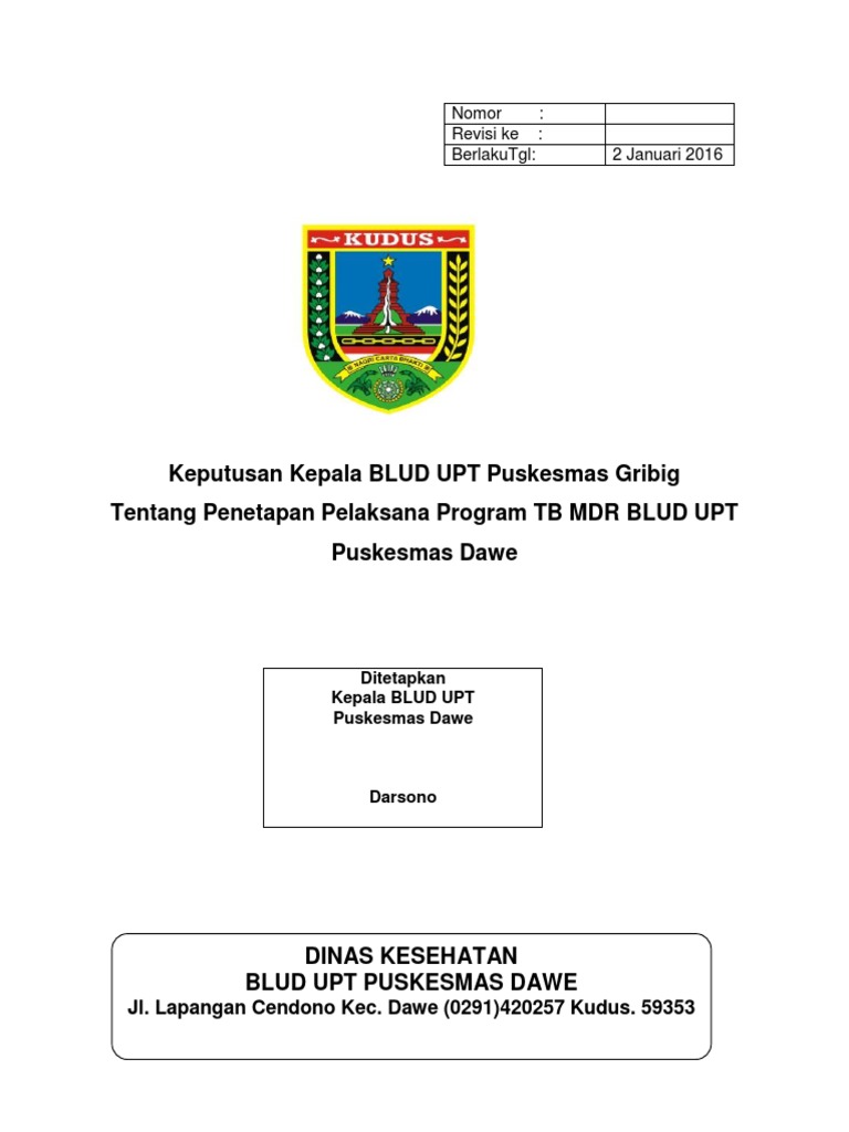 Contoh Cover SK | PDF