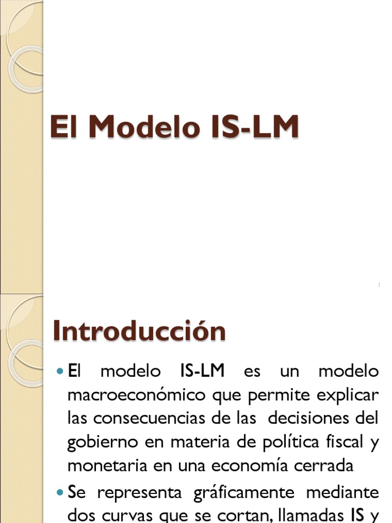 Modelo IS LM | Descargar gratis PDF | La política monetaria | Tasas de ...