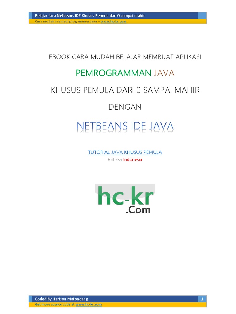 Ebook Belajar Netbeans Java PDF Khusus P | PDF | Komputer