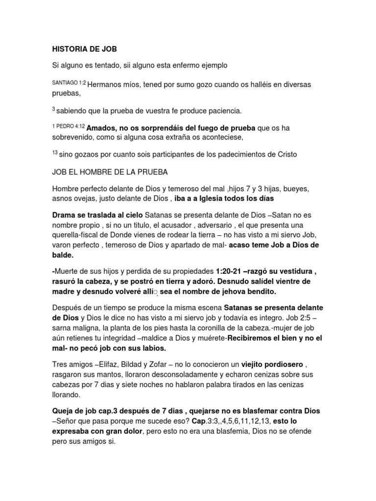 Historia de Job | PDF | Libro de trabajo | Cristo (título)