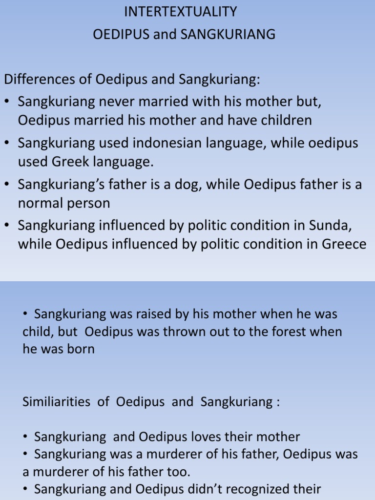 Intertextuality Oedipus and Sangkuriang | PDF