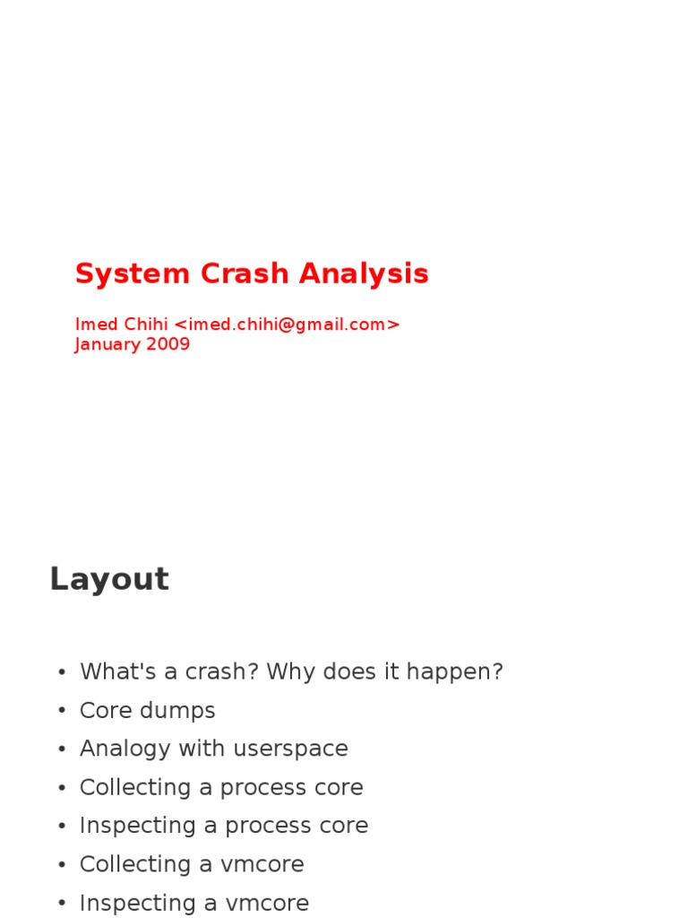 Linux System Crash Analysis Pointer Computer Programming Computer Programming 6186